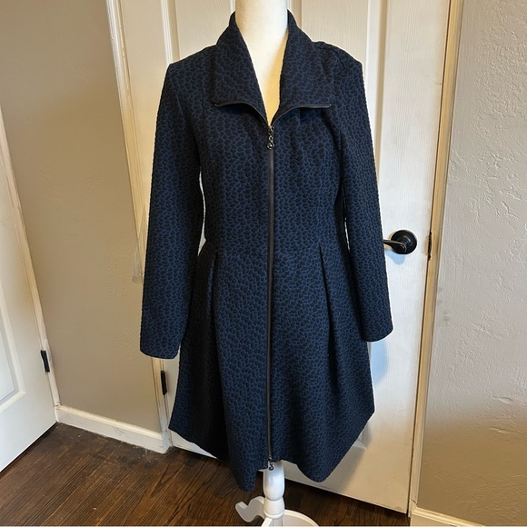 Samuel Dong | Jackets & Coats | Samuel Dong Black And Navy Cheetah ...